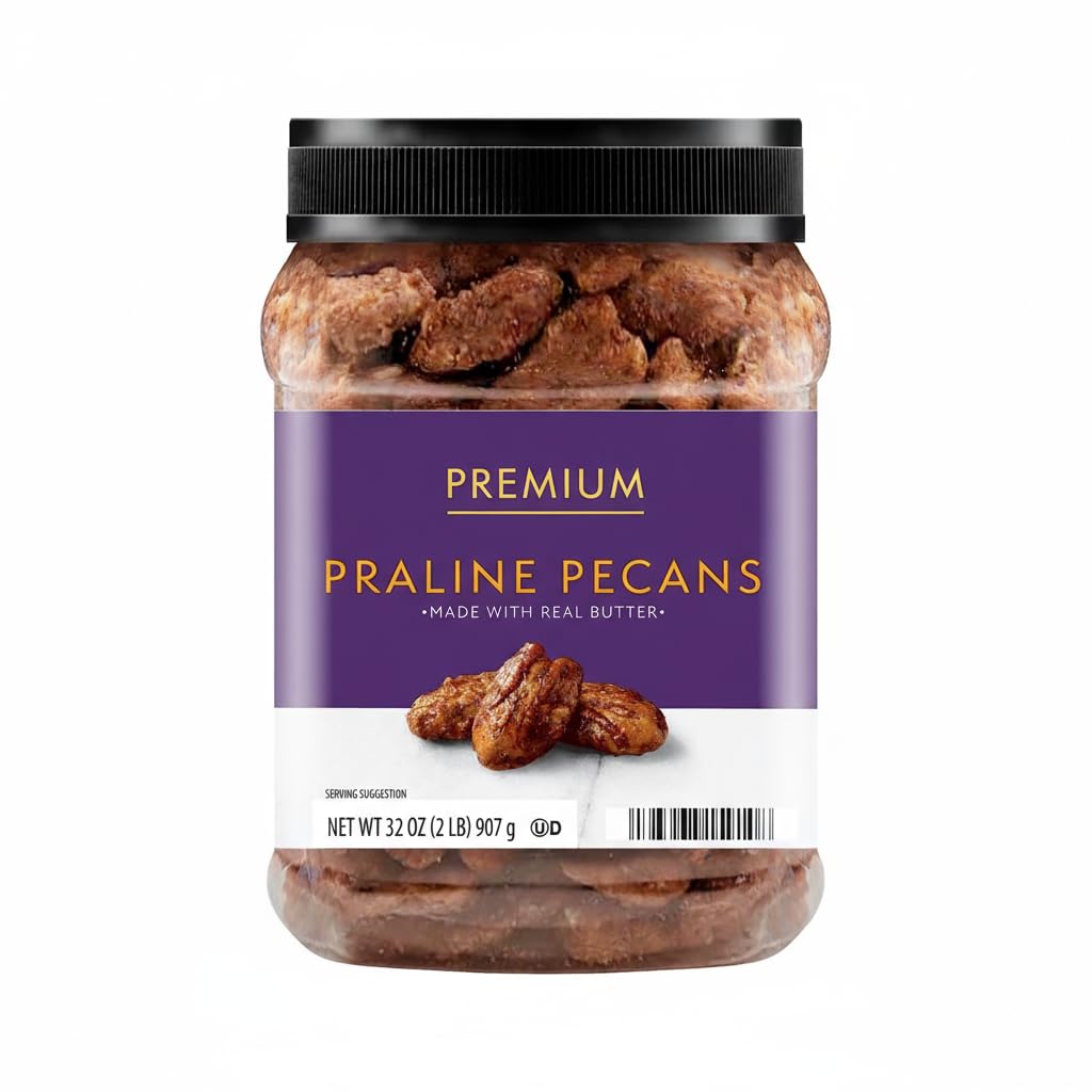 Amazon.com : Premium Sweet Praline Pecans, Kosher Certified, Candied ...