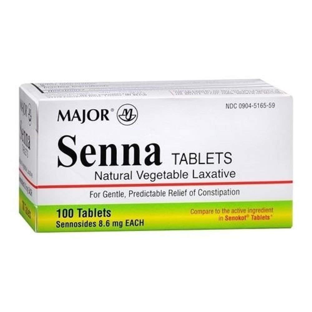 Amazon.com: MAJOR SENNA LAXATIVE TABS [BOXED] SENNOSIDES-9 MG Brown 100 ...