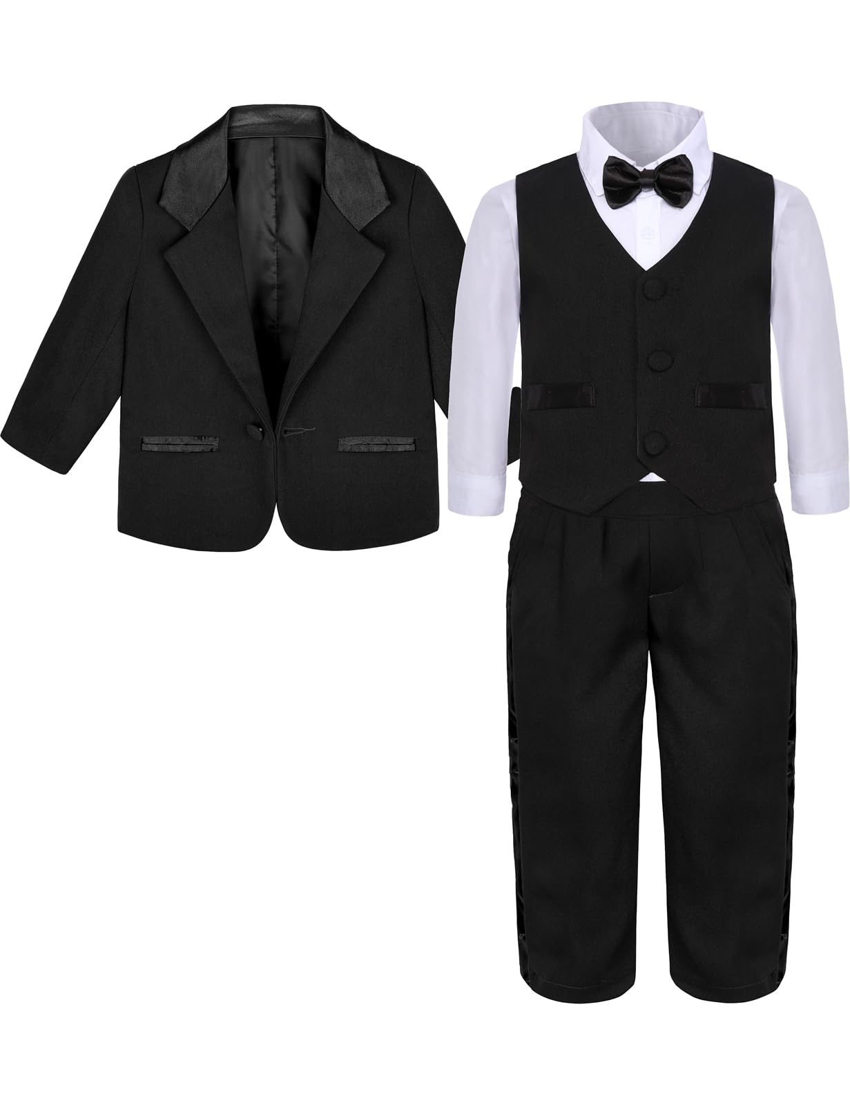 Snapklik.com : Baby Tuxedo Suit Infant Boy Tux Formal Wedding Gentleman ...
