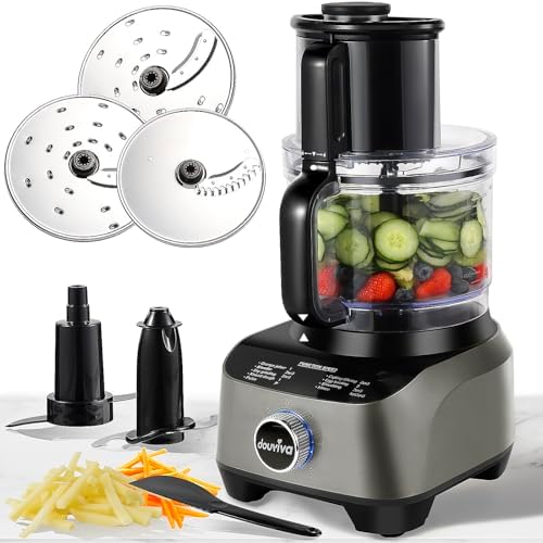 Amazon.com: Homtone 16 Cup Food Processor, Large Food Processors, 6 ...