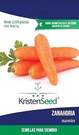 Semilla de Zanahoria Nantes Mexican Pack con 10 Piezas Kristen Seed ...