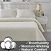 Amazon.com: Brandream King Size Quilt Set Cotton Cream Buttery White ...