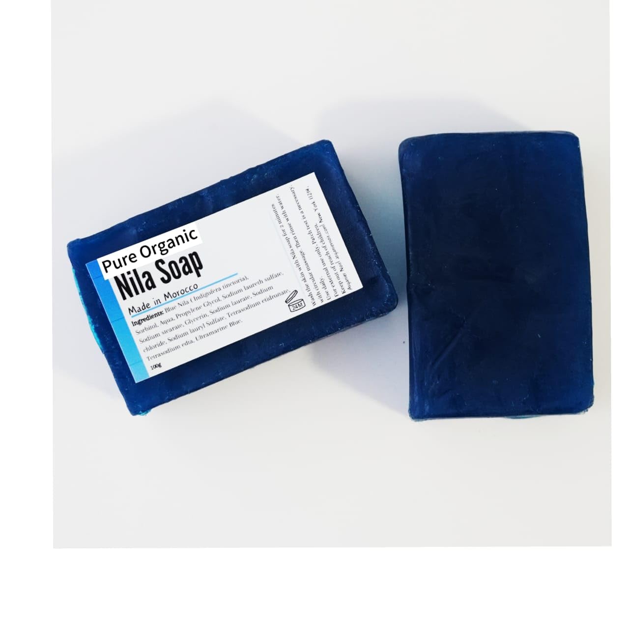 Moroccan Blue Nila Soap Traditional Natural Skin Cleanser Exfoliating