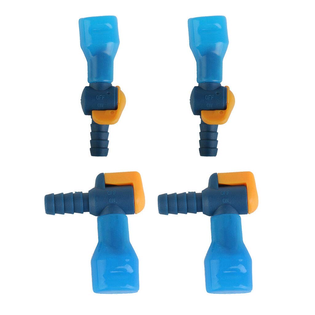 4pcs Hydration Water Bladder Bag Pipe 90 degree & Straight Bite Valve ...