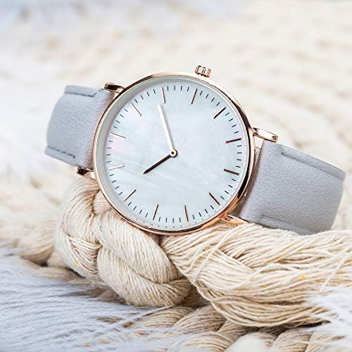 Minimalist Ultra-Thin Ladies Big Watch 2 Hands Large Faced Watches for ...
