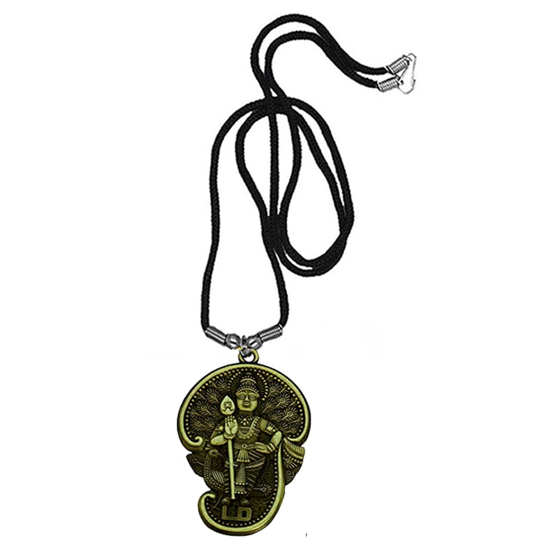 Buy AFH Tamil Om Lord Murugan Kartikeya Bronze Locket with Cord Chain ...