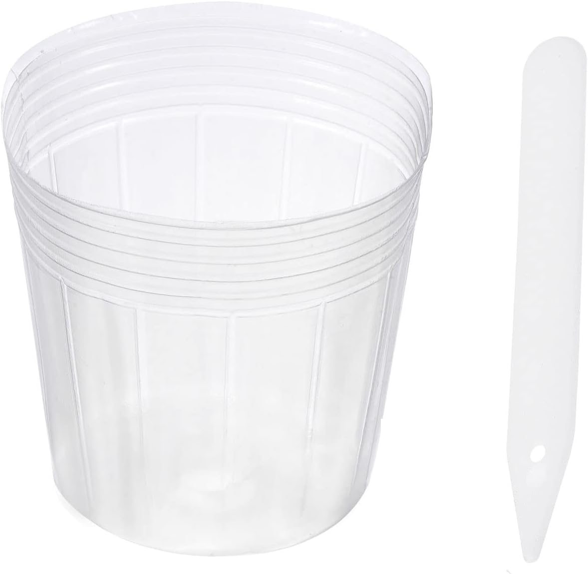 Amazon.com: M METERXITY 25 Pack Plastic Plant Pots Labels Set - Round ...