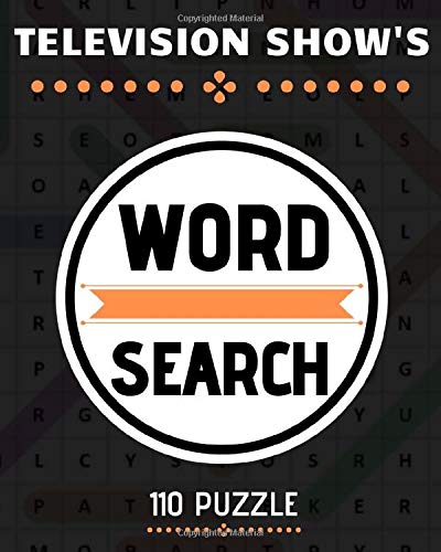 TELEVISION SHOW'S WORD SEARCH 110 PUZZLE: Large Print Word Find Puzzles ...