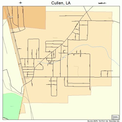Amazon.com: Large Street & Road Map of Cullen, Louisiana LA - Printed ...