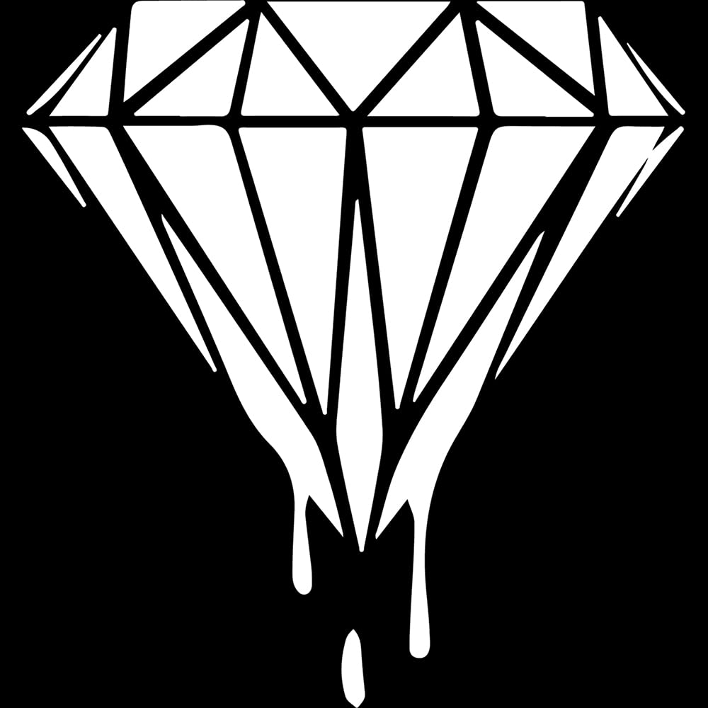 Dripping Diamond Logo Spray Painted Graffiti Diamond Sign In Black
