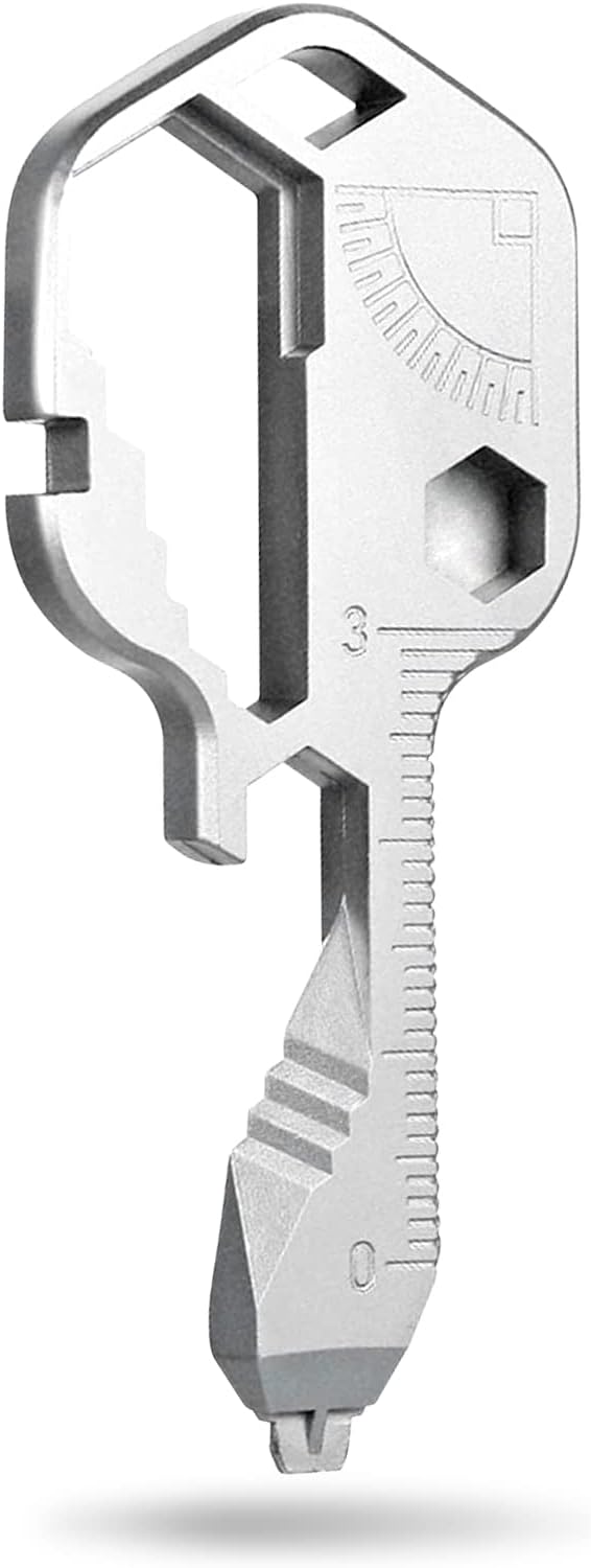 VBNZBK 24 in 1 Multi Tool,Portable Stainless Steel Key Shaped Pocket ...