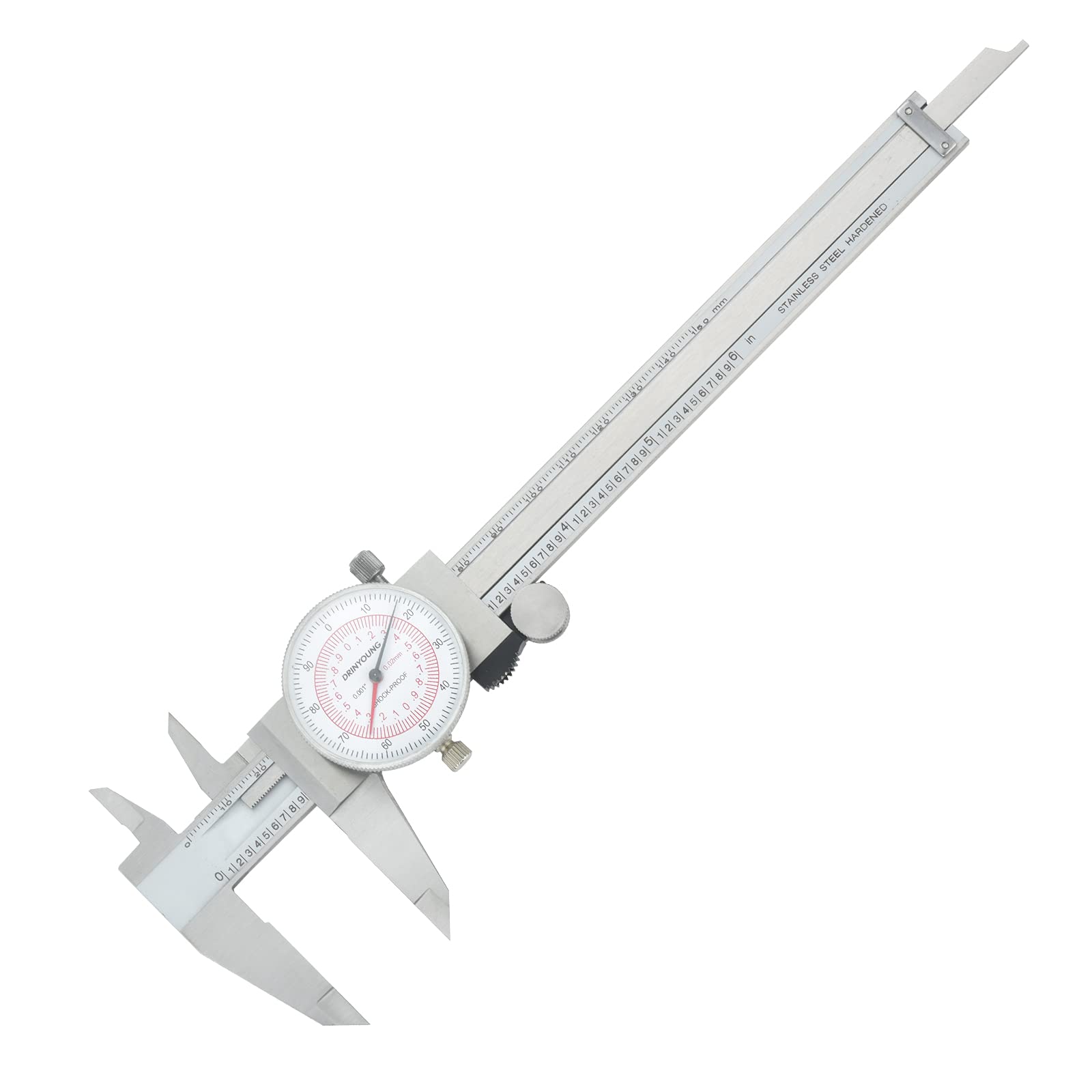 Snapklik.com : Dial Caliper 6" 150mm Dual Reading Scale Metric System 6 ...