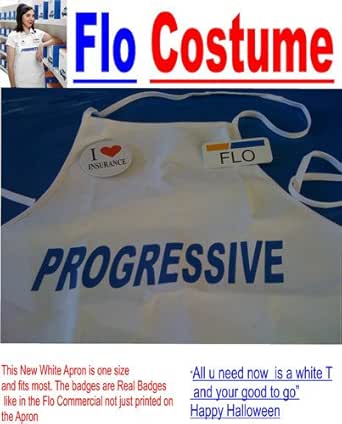 Amazon.com: Progressive Insurance Flo Halloween Costume : Clothing ...