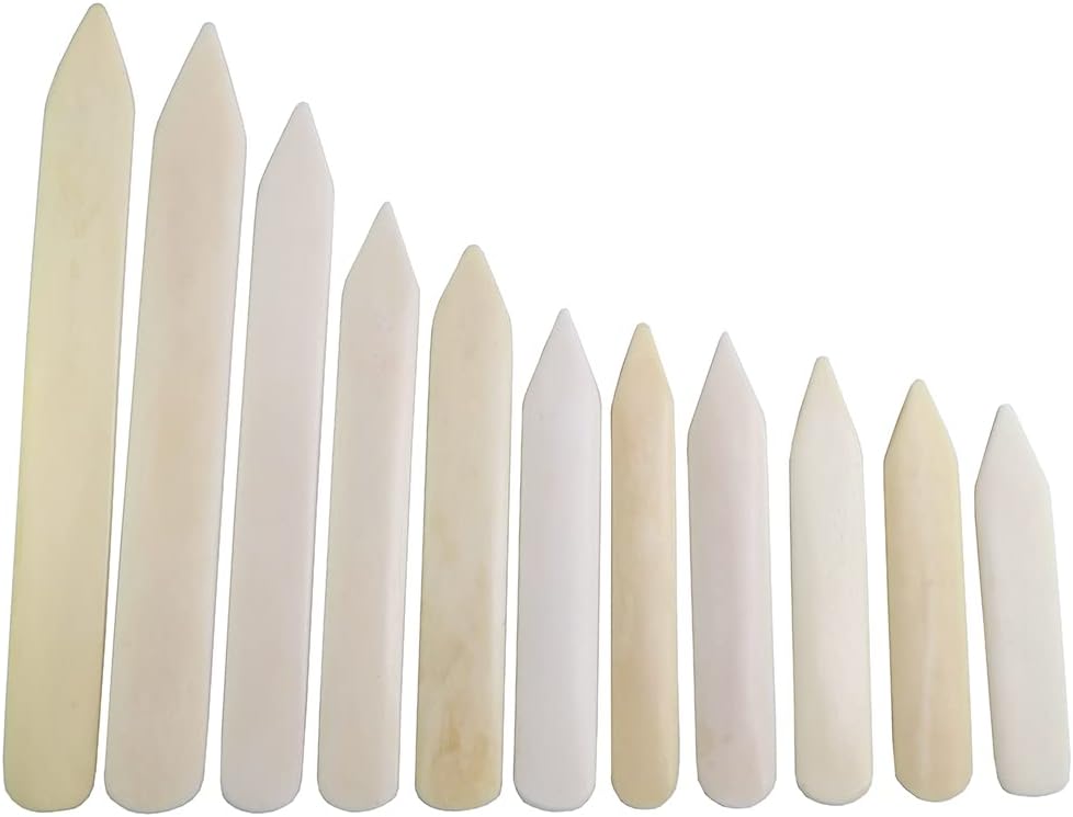 Amazon.com: Genuine Cattle Bone Folder Handmade Origami Knife Leather ...