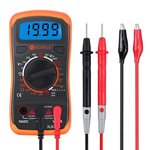 Multimeter Neoteck Pocket Digital Manual Ranging Voltmeter Ammeter ...
