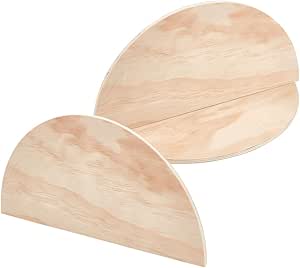 Amazon.com: NBEADS 5 Pcs Half Circle Cutouts, Unfinished Wooden Sheets ...