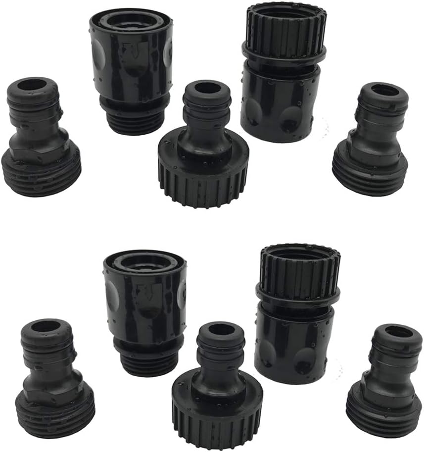 Amazon.com : Plastic Garden Hose Connector Set Male and Female - Quick ...