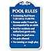 Amazon.com: SmartSign Designer Custom Pool Rules Sign - 12" x 18", 120 ...