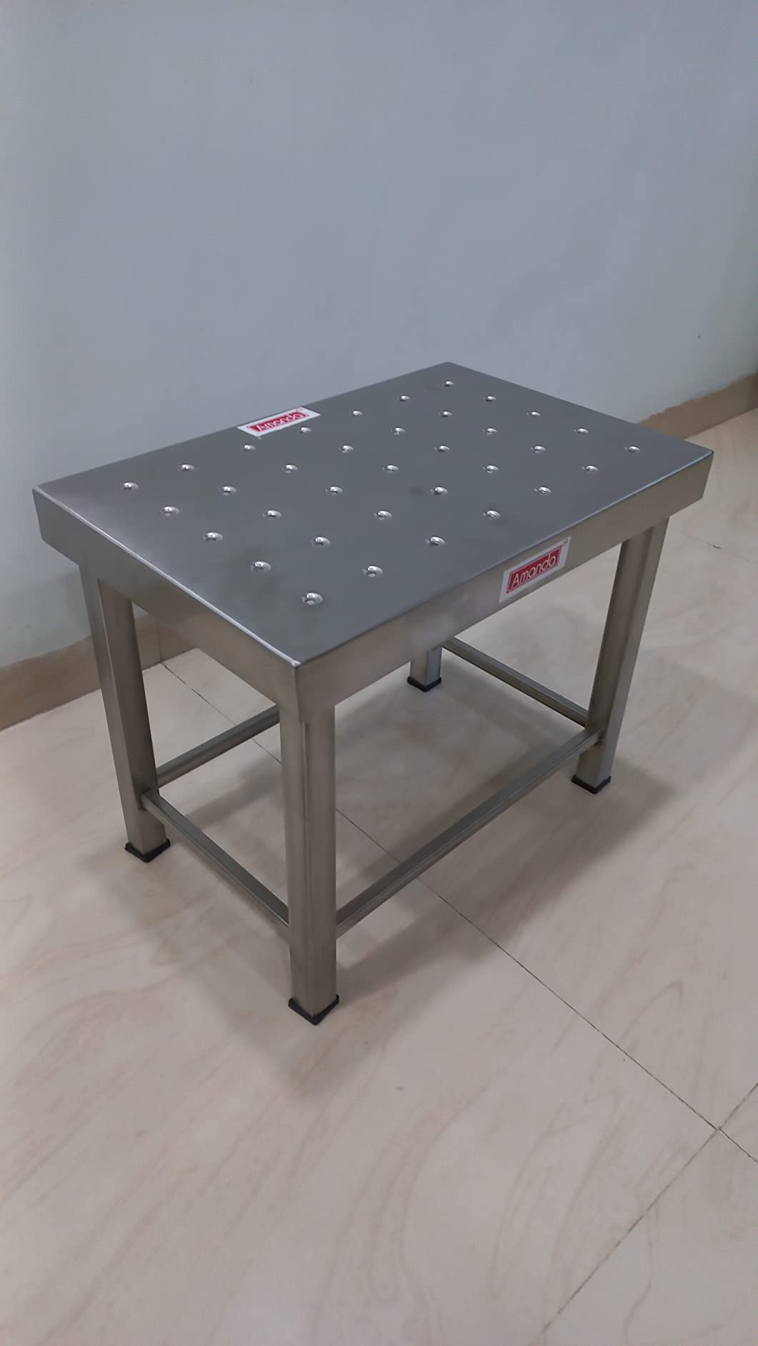 Amanda Stainless Steel Bathroom Patla/Table (34 Cm Length X 23 Cm Width ...