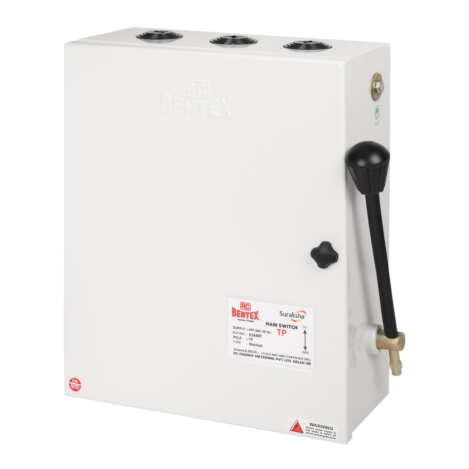 RC BENTEX Three Phase Three Pole Main Switch 63 AMP, X06A000004 ...