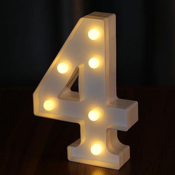 IFDGCTK Light Up Numbers, Led Letters Lights 10 Number, Decorative ...