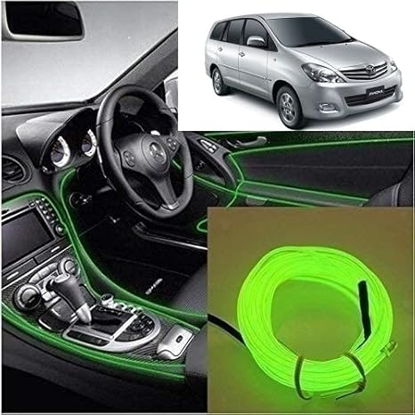 After Cars EL Wire Car Interior Ambient Neon Light for Innova Old with ...