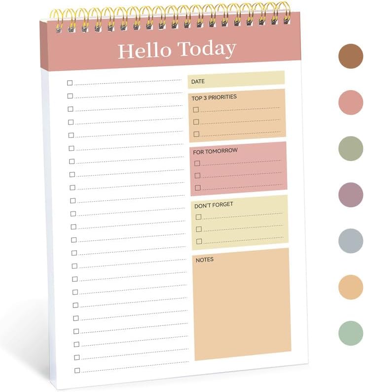 Amazon.com : ZOTIA To Do List Notepad - To Do List Notebook with 52 ...