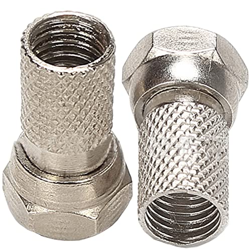 Fohevers 2 Pcs F Type Male Plug Coax Adapter RG6 Male Adapter Coaxial ...