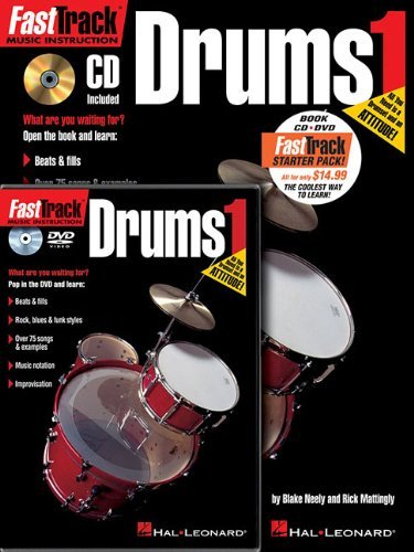 FastTrack Drums Method Starter Pack: Includes Book/CD/DVD (Fast Track (Hal Leonard)) [Paperback ...
