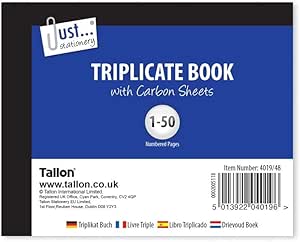 14 Packs of Triplicate Book 1 – 50 Ruled Pages Numbered Set Half Size ...