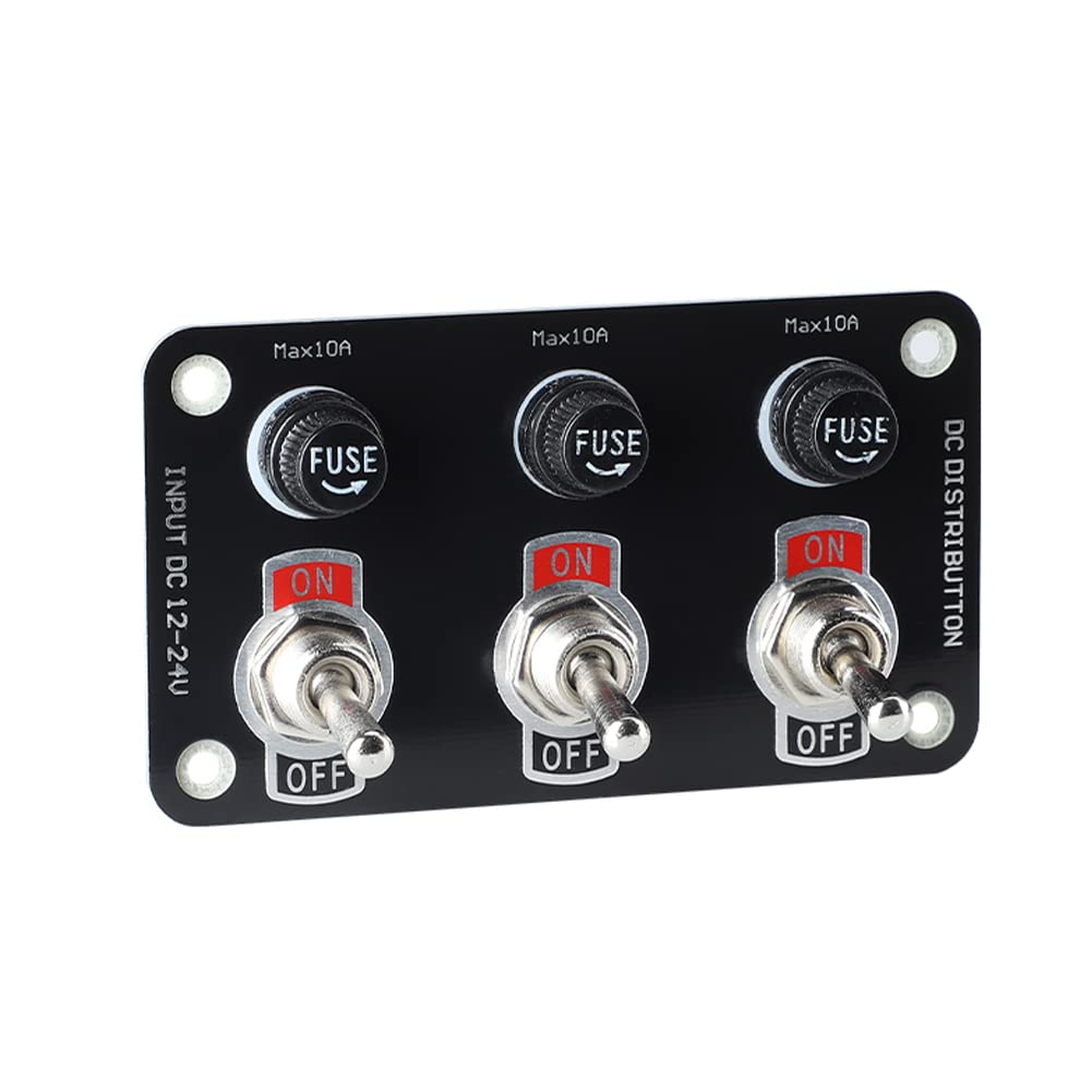 Amazon.com: GreceYou Waterproof Toggle Switch Panel Kit, DC 12V 3-in-1 ...