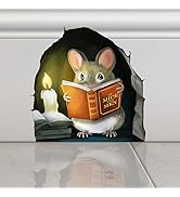 Amazon.com: Mouse Reading Book, Wall Decor Sticker Decal, Kids Room ...