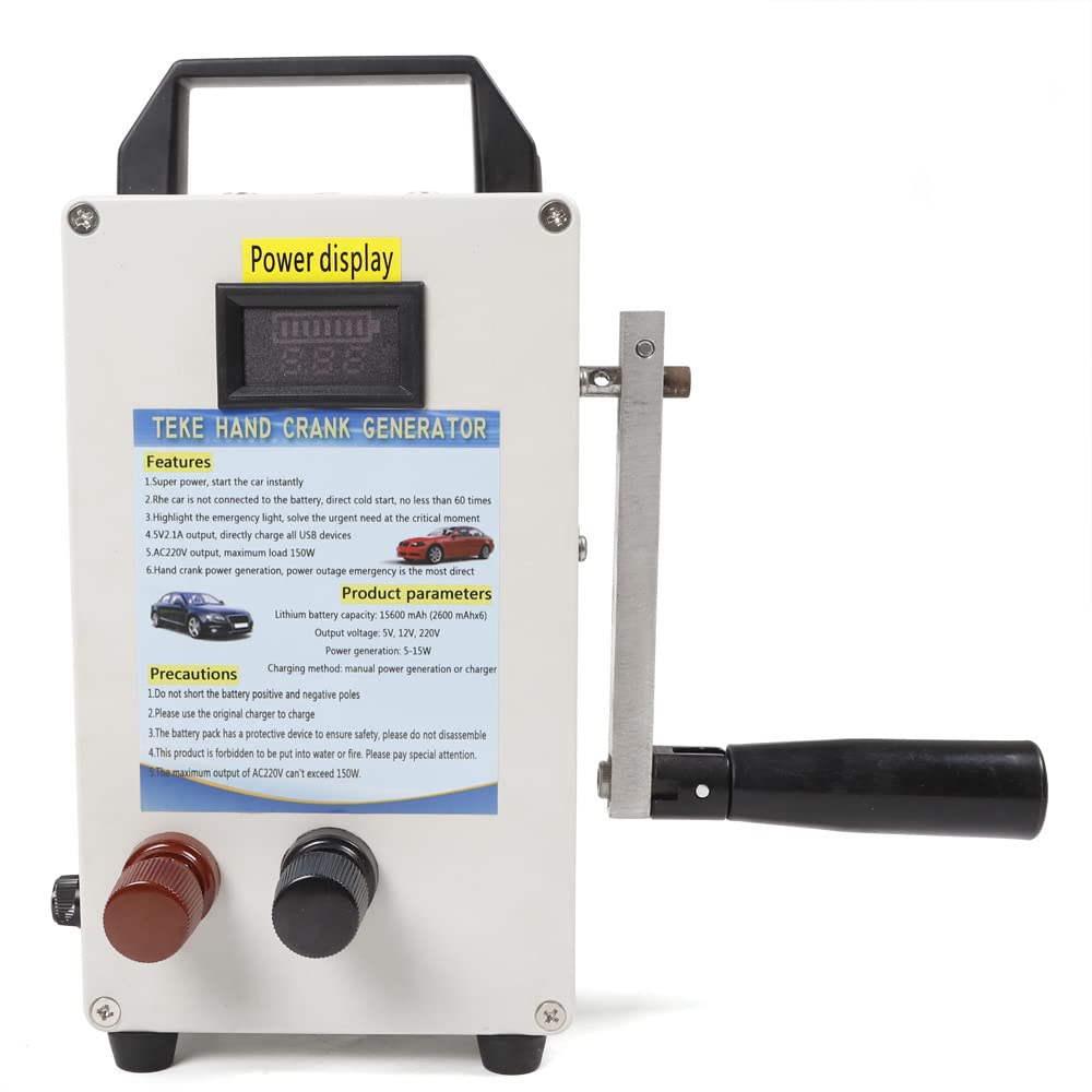 Amazon.com : Portable Hand Crank Generator, Emergency Manual Generator ...