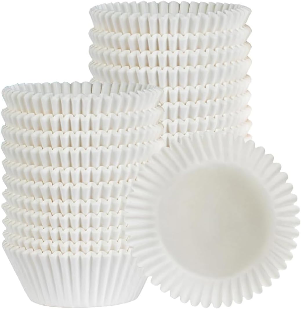 Amazon.com: [300Pcs] Caperci Standard White Cupcake Liners for Baking ...