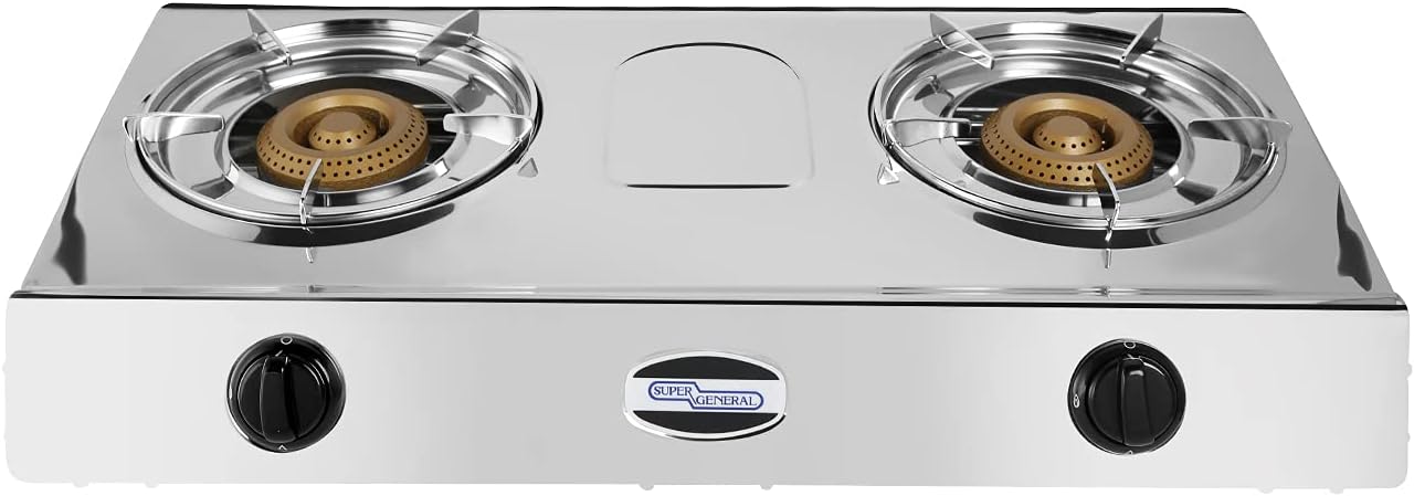 Super General Table Top Cooker SGB212FFD, Twin Flame Precision with ...