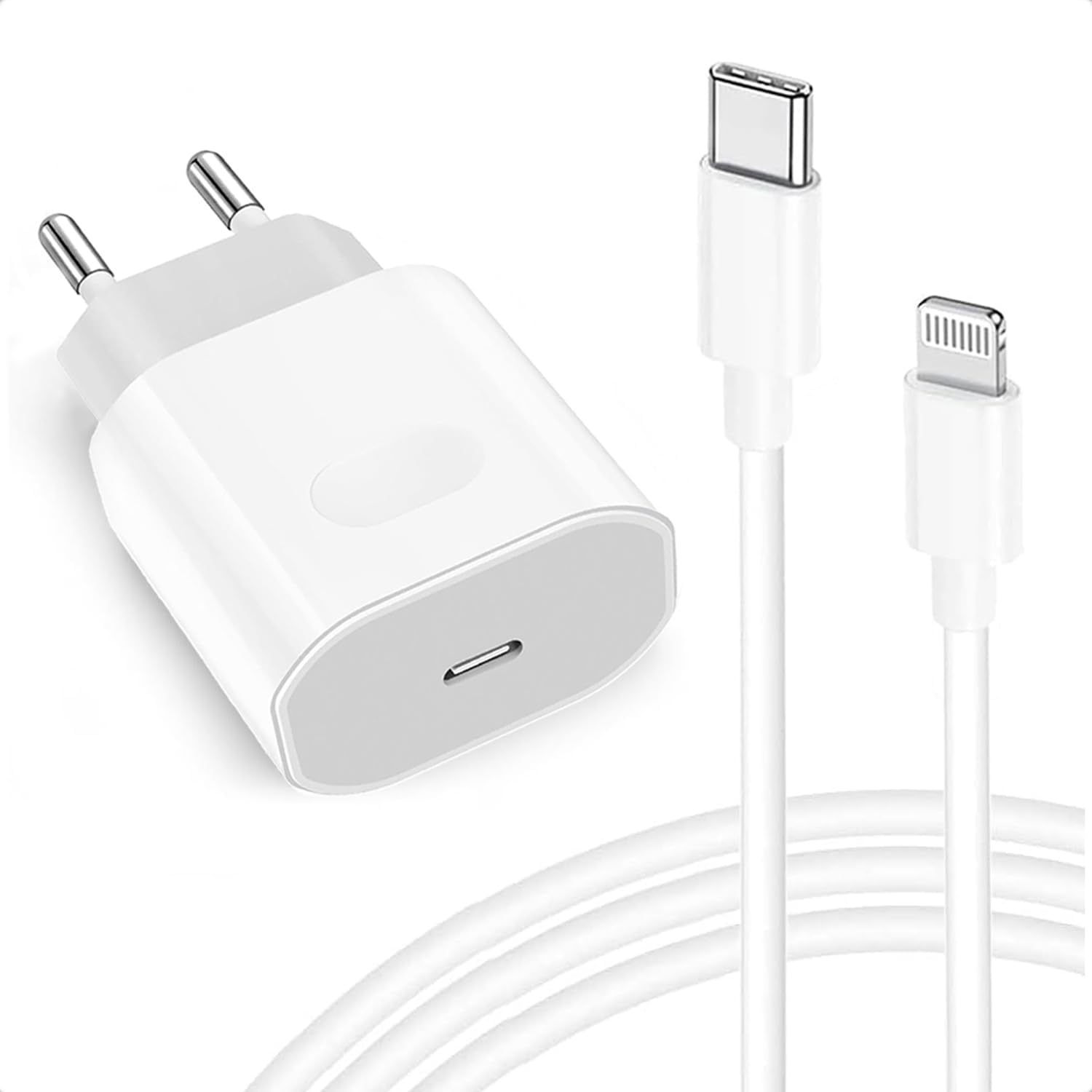 USB C Ladegerät Mit iPhone Ladekabel 2M, 20W iPhone Schnellladegerät ...