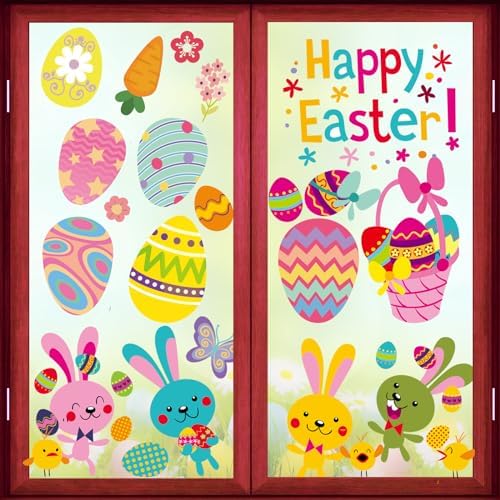 Amazon.com: Double Sided Easter Egg Removable Hello Spring Easter ...