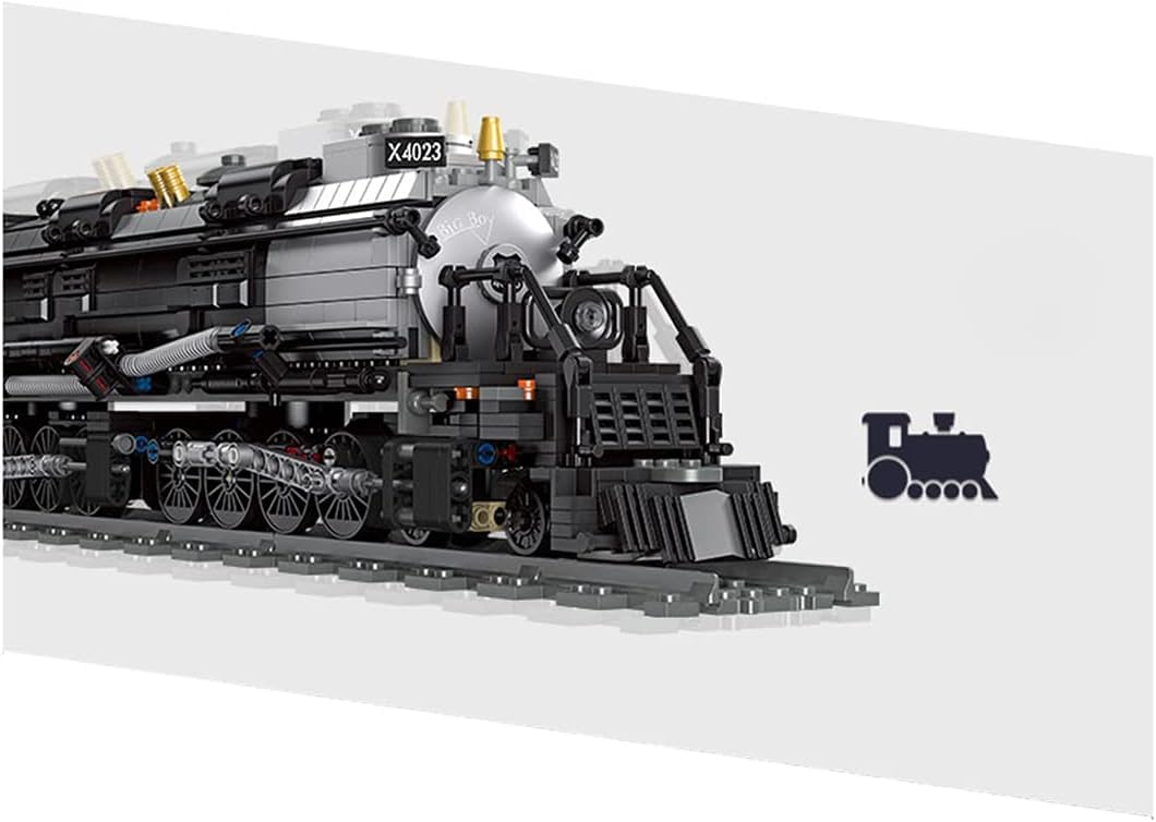 Technic Train Building Kit, 1608Pcs Bigboy Steam Locomotive Retro Steam ...
