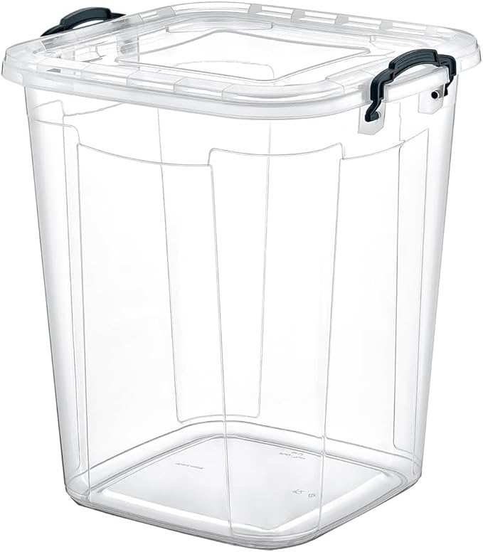 Best House | Plastic Storage Box with Clips & Lids | Size: 70L (L:45cm ...