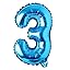 Amazon.com: Blue 28 inch Letter Balloons Alphabet Number Balloons Foil ...