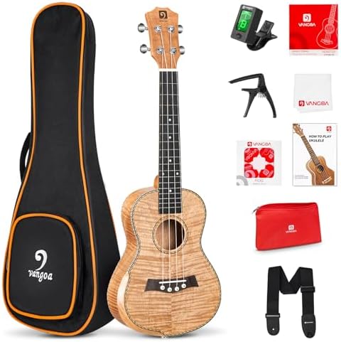 Amazon.com: Ukulele Concert Mahogany Bundle 23 inch Ukelele for ...