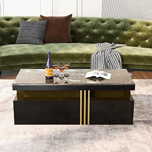 Soogesla Couchtisch Modern, Couchtische Wohnzimmertisch Holz ...