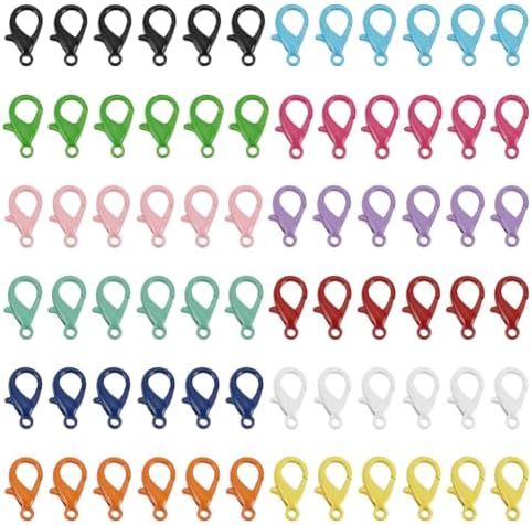 Amazon.com: PH PandaHall 72pcs 12 Colors Colorful Lobster Claw Clasps ...