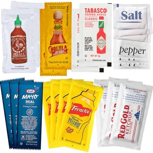 Amazon.com : Condiment and Hot Sauce Packets Variety Pack - 325-ct ...