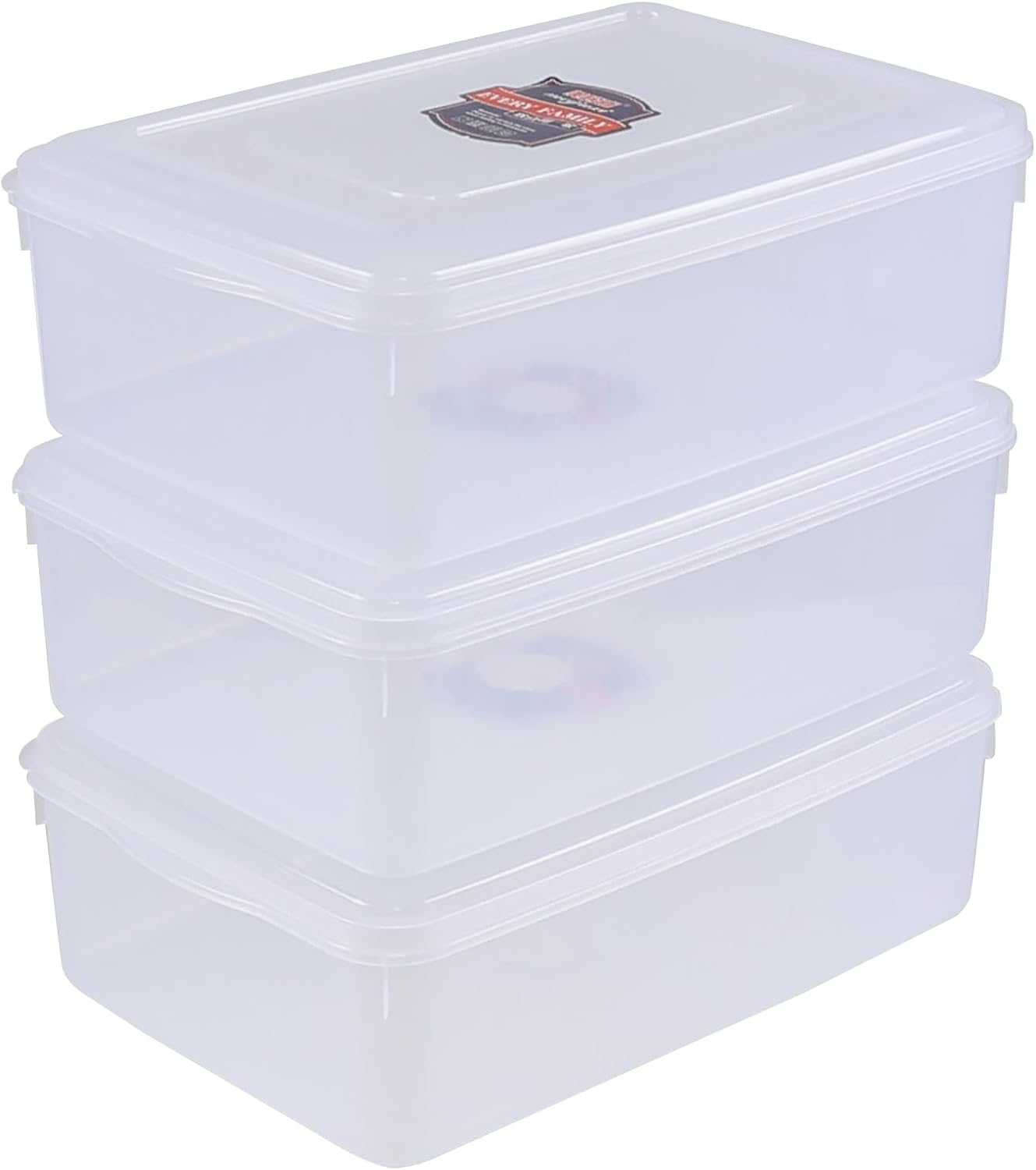 Amazon.com - Dehouse 3 Pack Clear Storage Bins with Lids, 10 L Plastic ...
