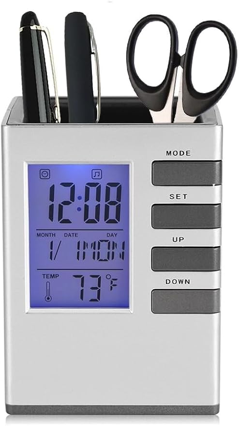 FlexFiveMultifunctional LED Desk Clock, Digital LCD Screen Alarm Clock ...