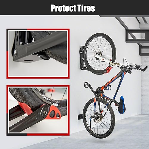 Snapklik.com : BIKEPAL Swivel Bike Racks, No Lifting Wall Mounted Bike ...