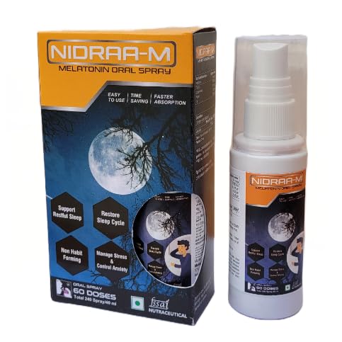 NIDRAA-M MELATONIN ORAL SPRAY 240 SPRAY/40ML 60DOSES : Amazon.in ...