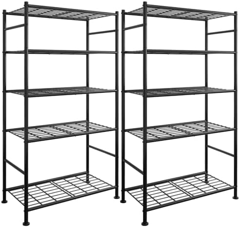 Amazon.com: Sakugi Storage Racks - 2 Pack, 5-Tier Freestanding Steel ...