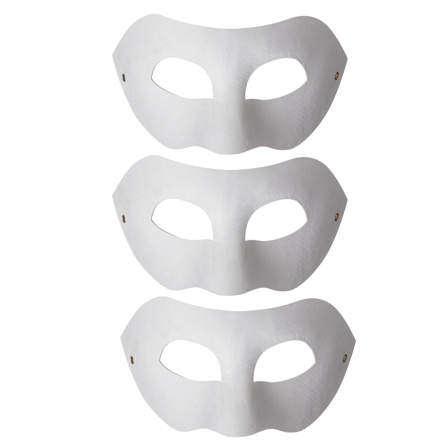 Snapklik.com : 3 Pack Paper Mache Masks,White DIY Masquerade Masks ...